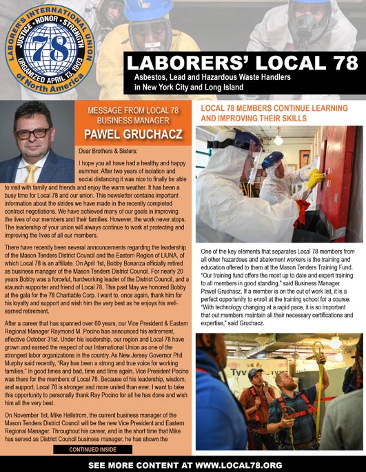 Local 78 Newsletter - Laborers Local 78